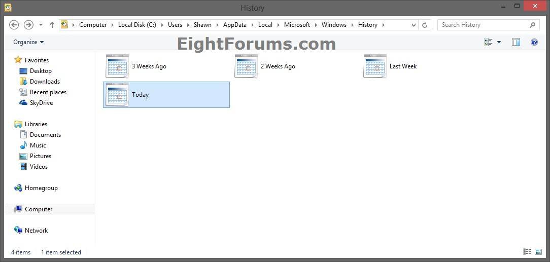 Internet Explorer History - View | Windows 8 Help Forums