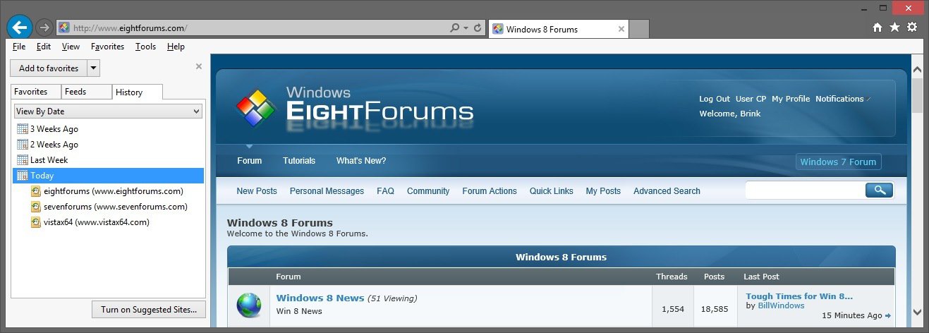 Internet Explorer History - View | Windows 8 Help Forums