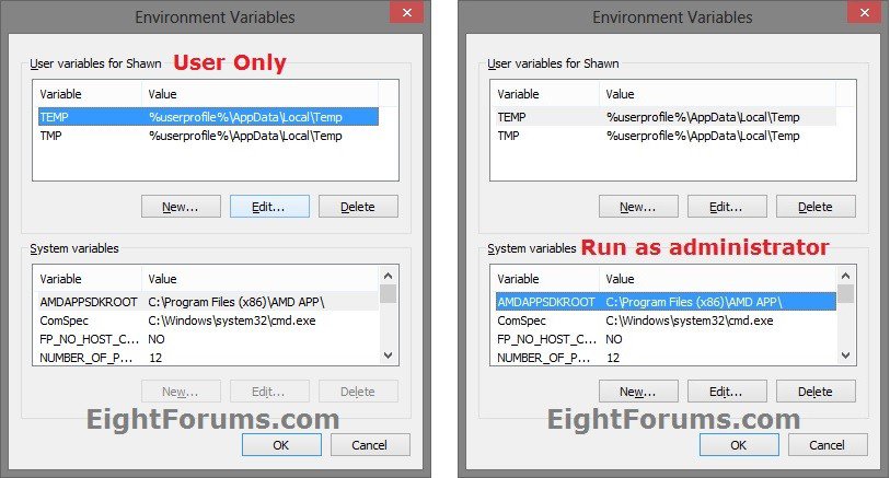 Environment Variables Shortcut - Create in Windows | Windows 8 Help Forums Environment Variables Shortcut - Create in Windows | Windows 8 Help Forums