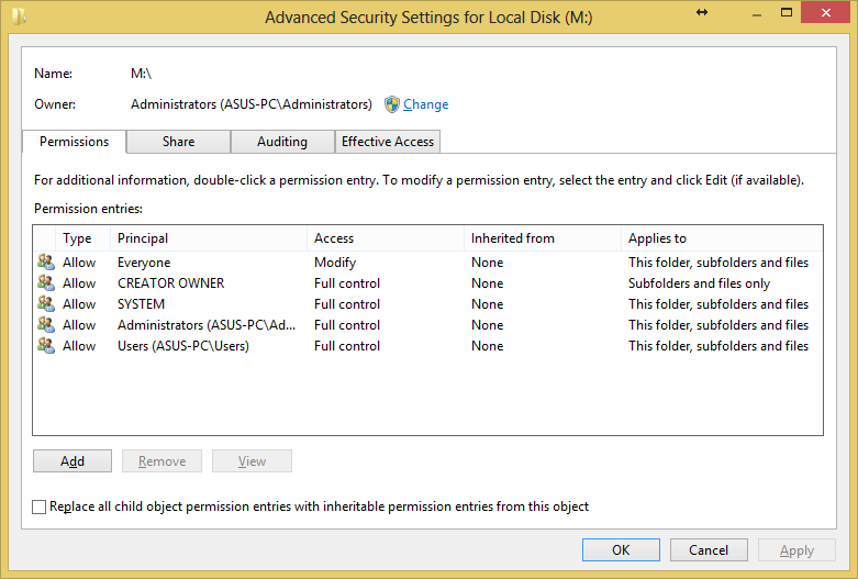 How to stop administrator permission prompts on usb device | Windows 8 ...