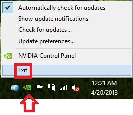 NVIDIA Taskbar Notification Area Icon - Add or Remove | Windows 8 Help Forums