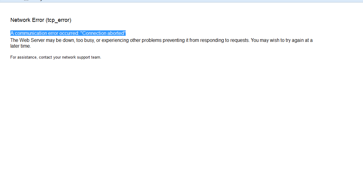 A communication error occurred: "Connection aborted" | Windows 8 Help ...