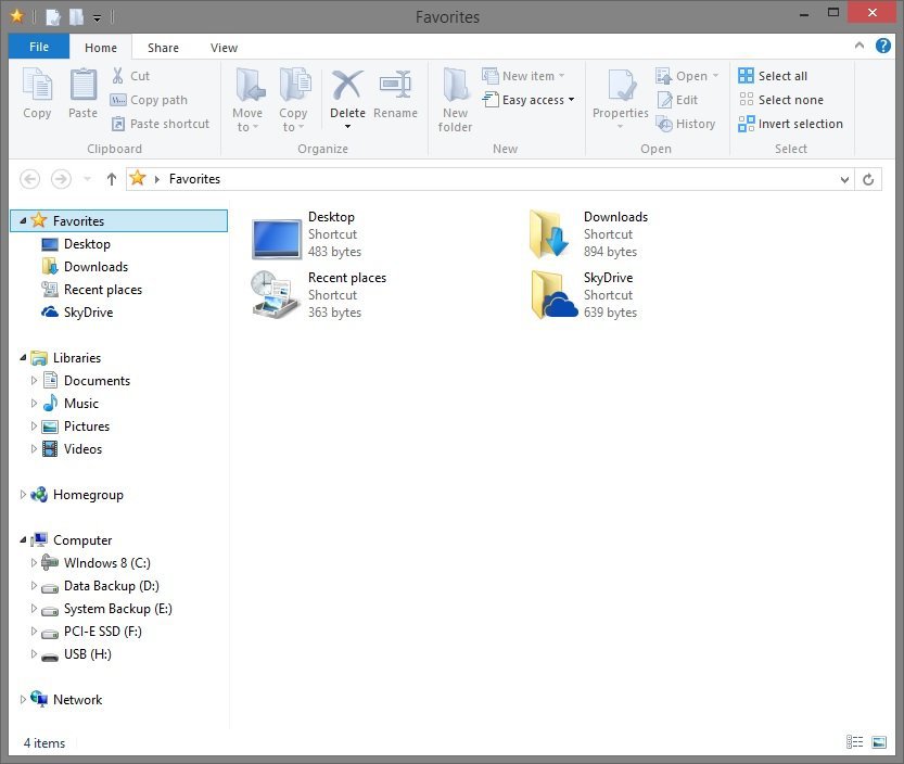 Solved - how can i make file explorer start in "favorites"? | Windows 8 ...