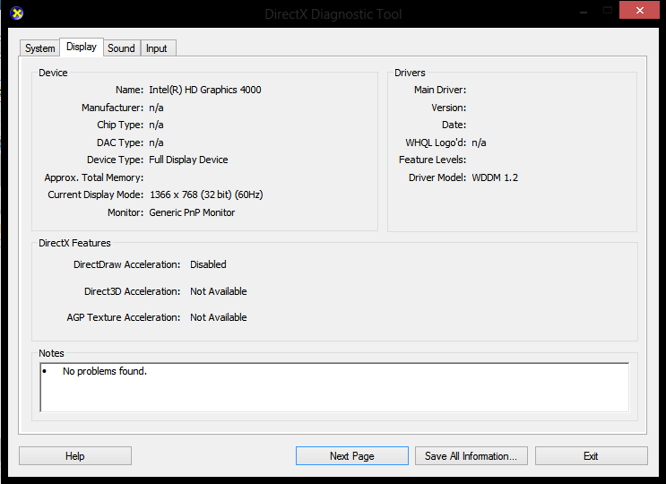 Solved - Problems with dxdiag in windows 8 and theme color. | Windows 8 ...