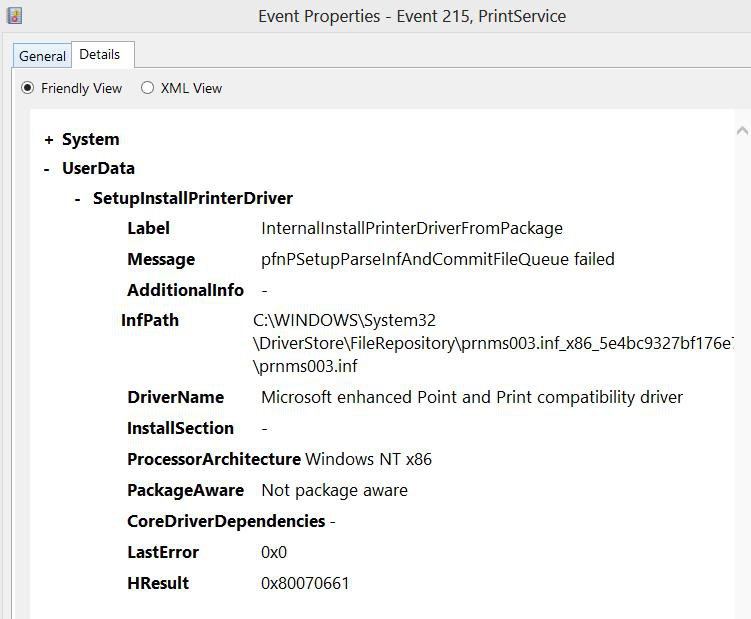PrintService errors after Repair install and first updates | Windows 8 ...