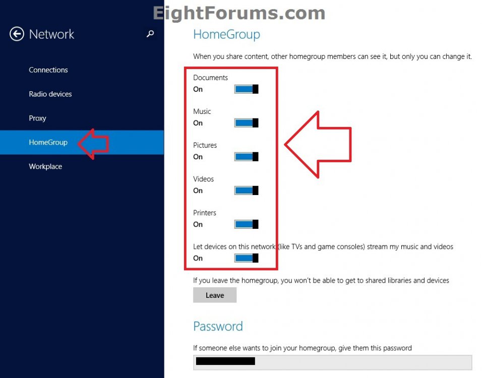 Homegroup Sharing Settings - Change in Windows 8 | Windows 8 Help Forums