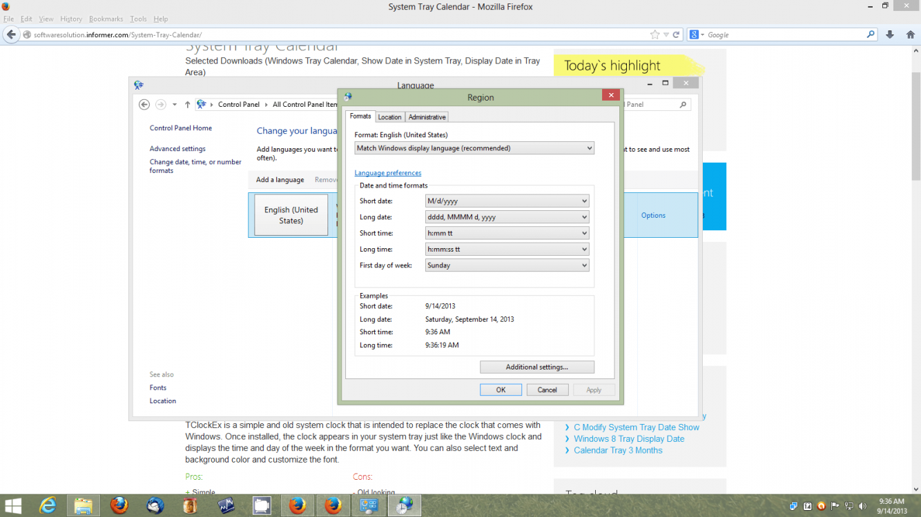 Solved - Make traybar clock show week number? | Windows 8 Help Forums