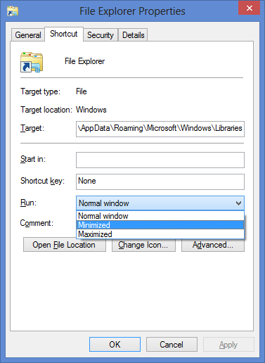 Solved Launch Task Manager Minimized From Task Scheduler Windows 8 Help Forums