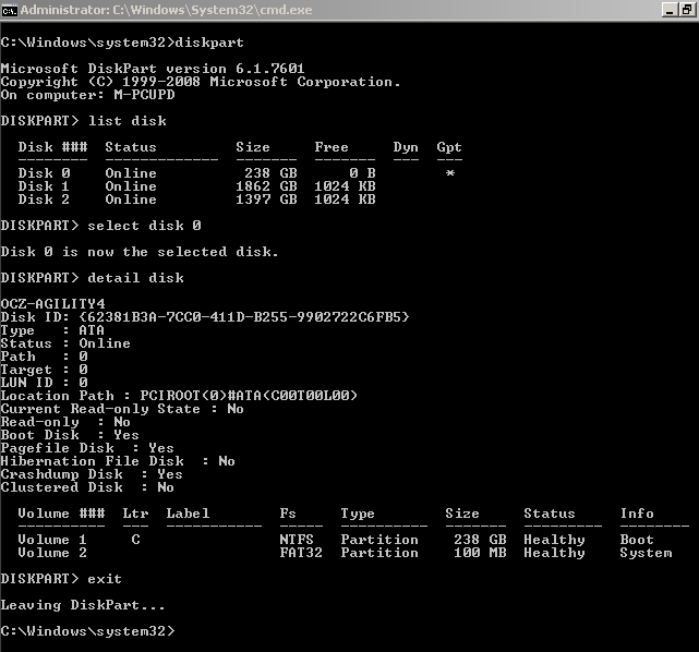 Using Diskpart Exe To Gain A Faster Boot Unsuccessful Windows 8 Help