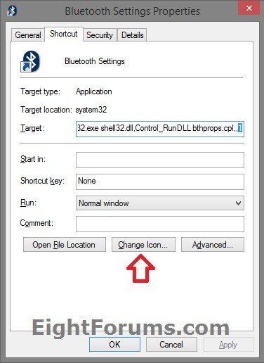 Bluetooth Settings Shortcut - Create in Windows | Windows 8 Help Forums