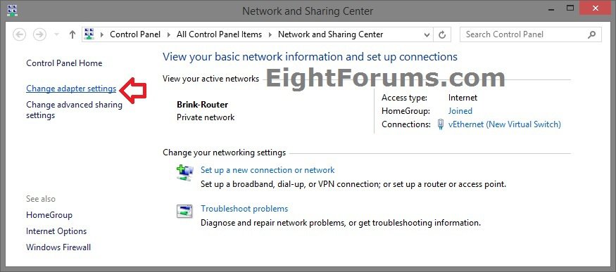 Network Adapter (NIC) - Enable or Disable in Windows | Windows 8 Help ...