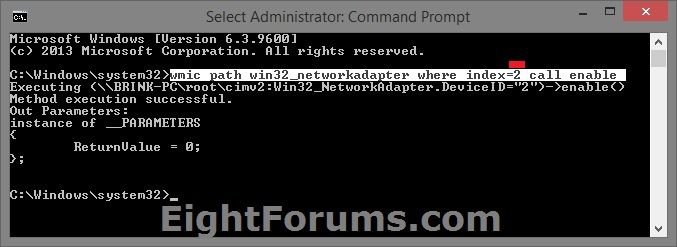 Network Adapter (NIC) - Enable or Disable in Windows | Windows 8 Help ...