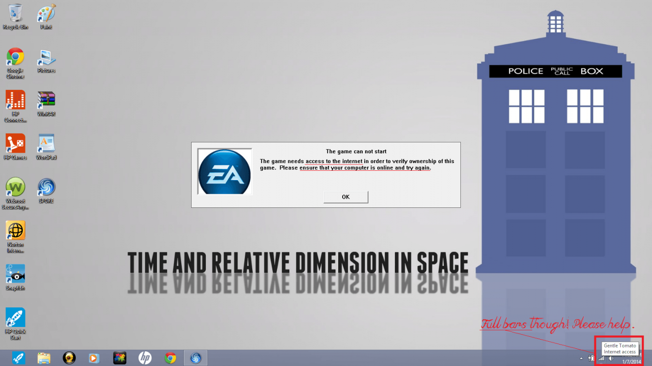 Solved - Internet Connectivity Error After Installing SPORE? | Windows ...