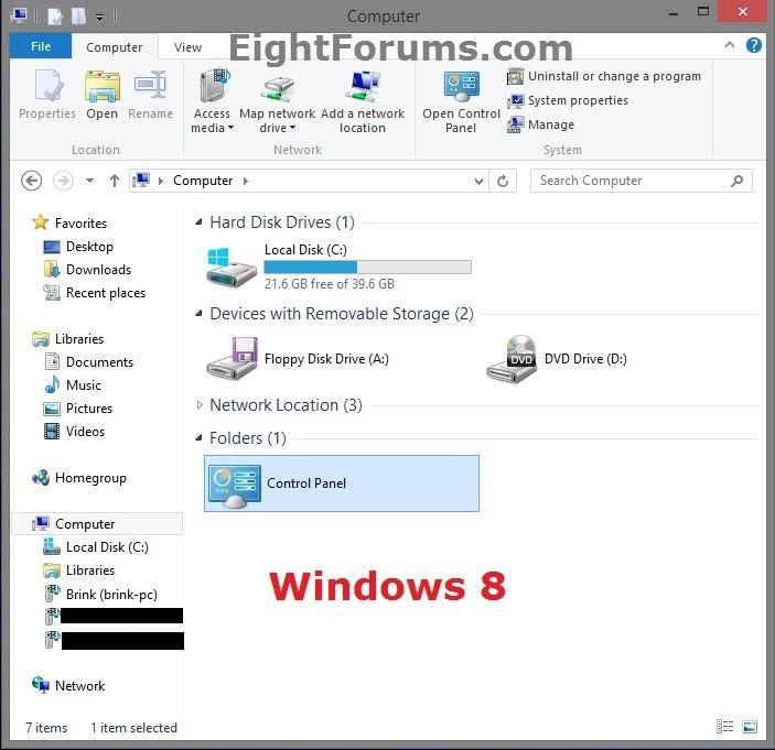 Control Panel - Add or Remove from This PC in Windows 8.1 | Windows 8 ...