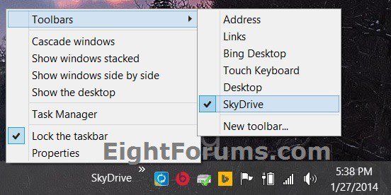 Taskbar Toolbars - Add or Remove in Windows 8 | Windows 8 Help Forums