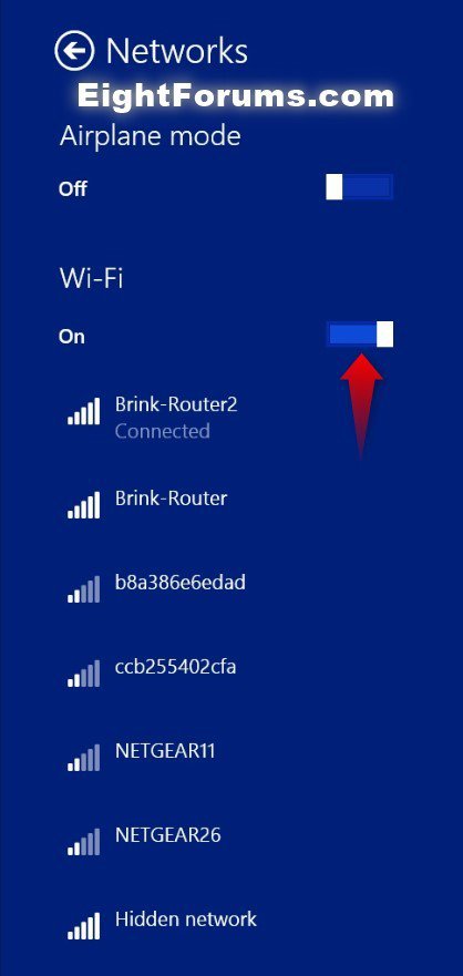 Wi-Fi - Turn On or Off in Windows 8 | Windows 8 Help Forums