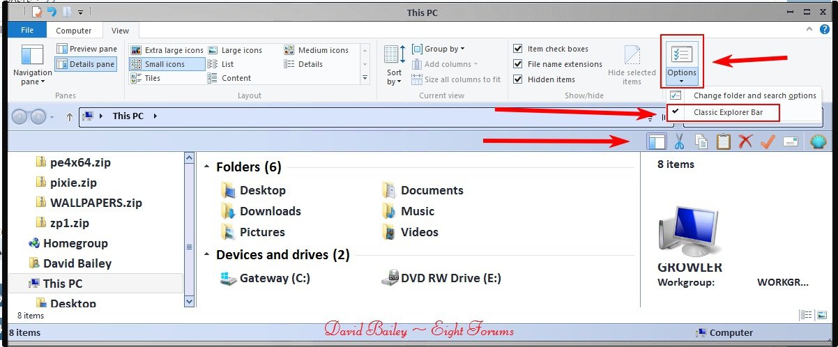 Solved - Classic Shell Explorer Toolbar? | Windows 8 Help Forums