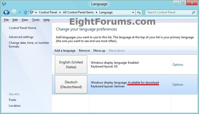 Language Pack - Install or Uninstall in Windows 8 | Windows 8 Help Forums