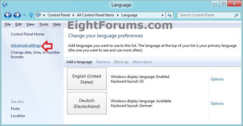 Language Bar - Turn On or Off in Windows 8 | Windows 8 Help Forums