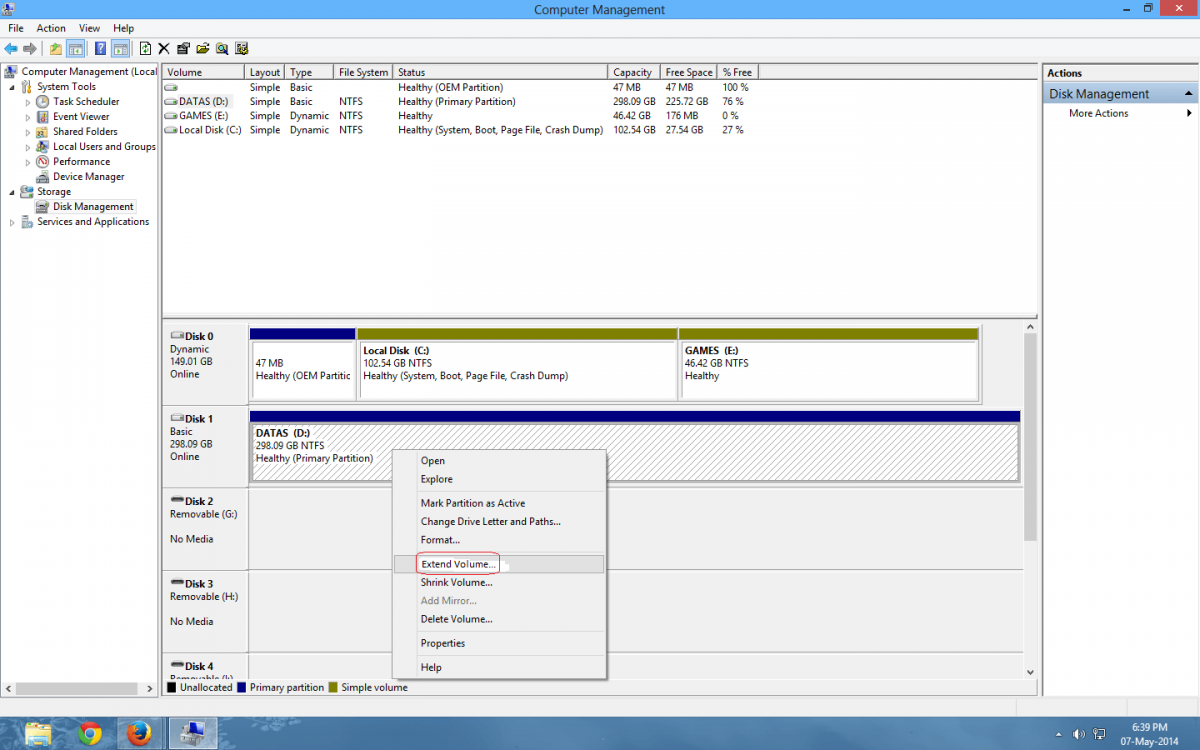 How to "merge" 2 partitions, Disk 0 & Disk 1, One HDD | Windows 8 Help ...