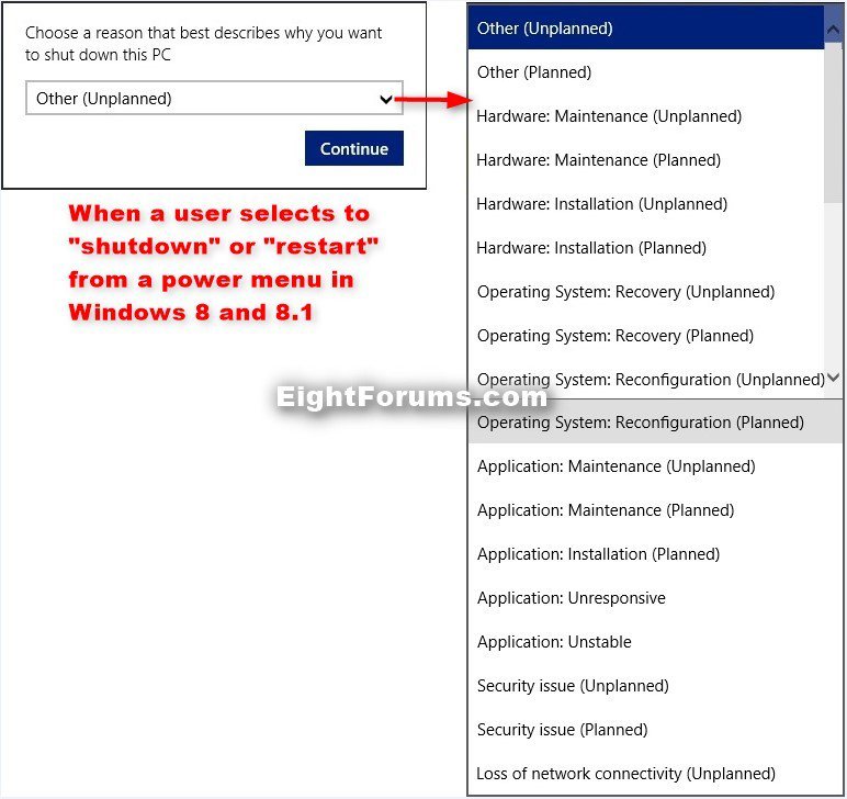 Shutdown Event Tracker - Enable or Disable in Windows | Windows 8 Help Forums