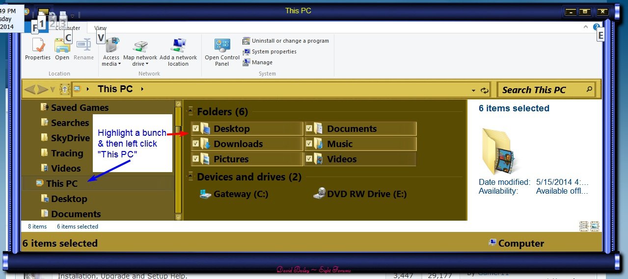 How to remove blue rectangle focus | Windows 8 Help Forums