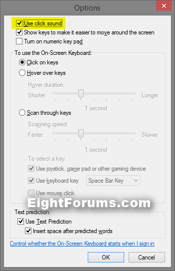 On Screen Keyboard Click Sound Turn On Or Off In Windows Windows 8 Help Forums
