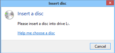 Solved - "Please Insert Disc" prompt when there is a DVD in drive ...