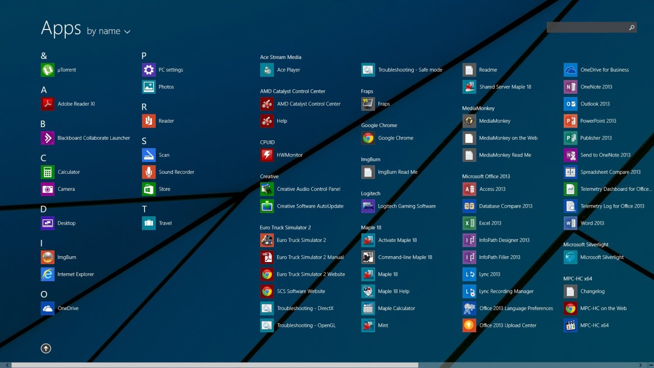 Organising apps/installed programs | Windows 8 Help Forums
