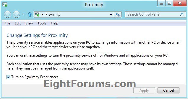 Proximity Settings Shortcut - Create in Windows 8 | Windows 8 Help Forums
