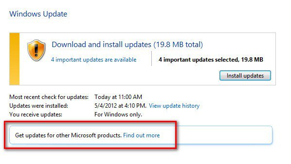 Solved - Can't update other Microsoft products | Windows 8 Help Forums