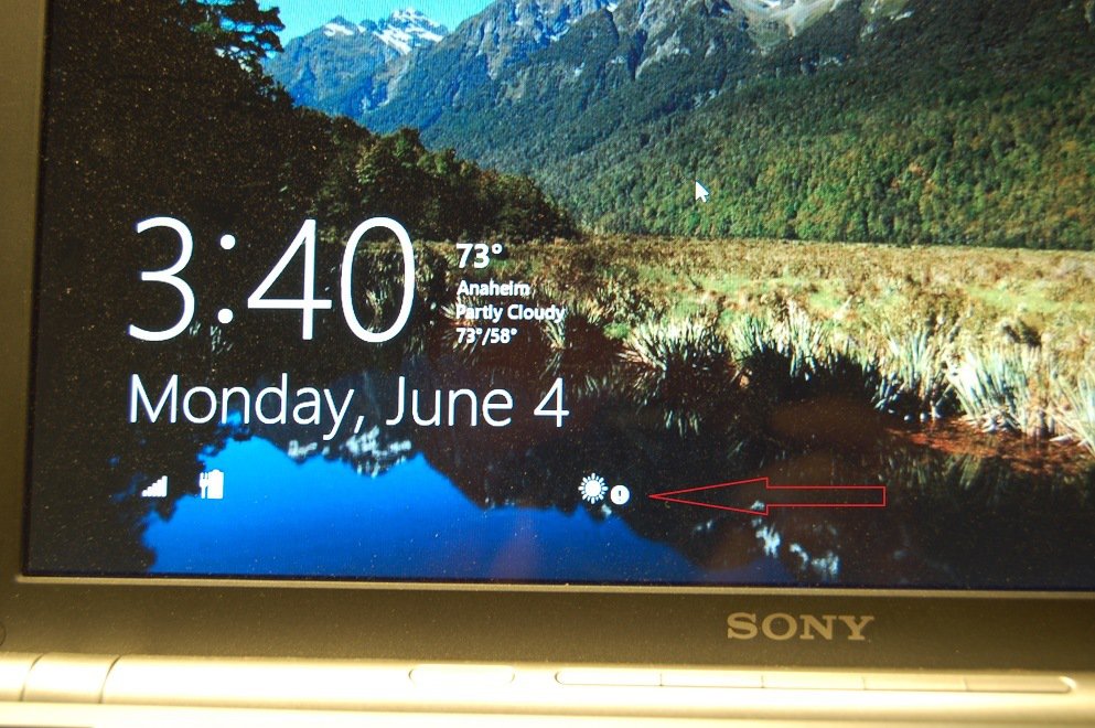 Solved - Exclamation point on lock screen. | Windows 8 Help Forums