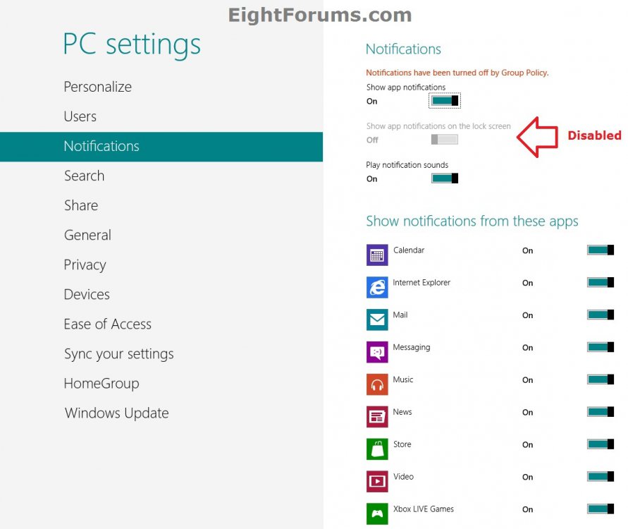 Toast Notifications on Lock Screen - Enable or Disable in Windows 8 | Windows 8 Help Forums