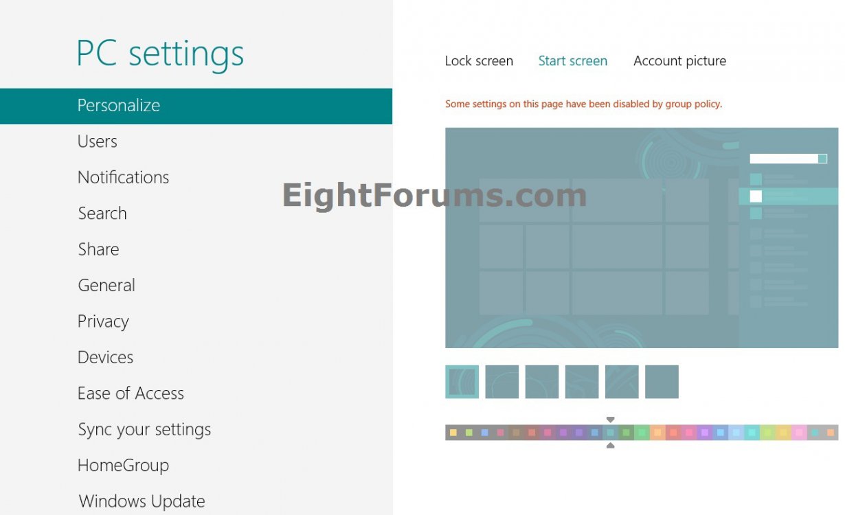 Start Screen Background - Enable or Disable Changing in Windows 8 ...