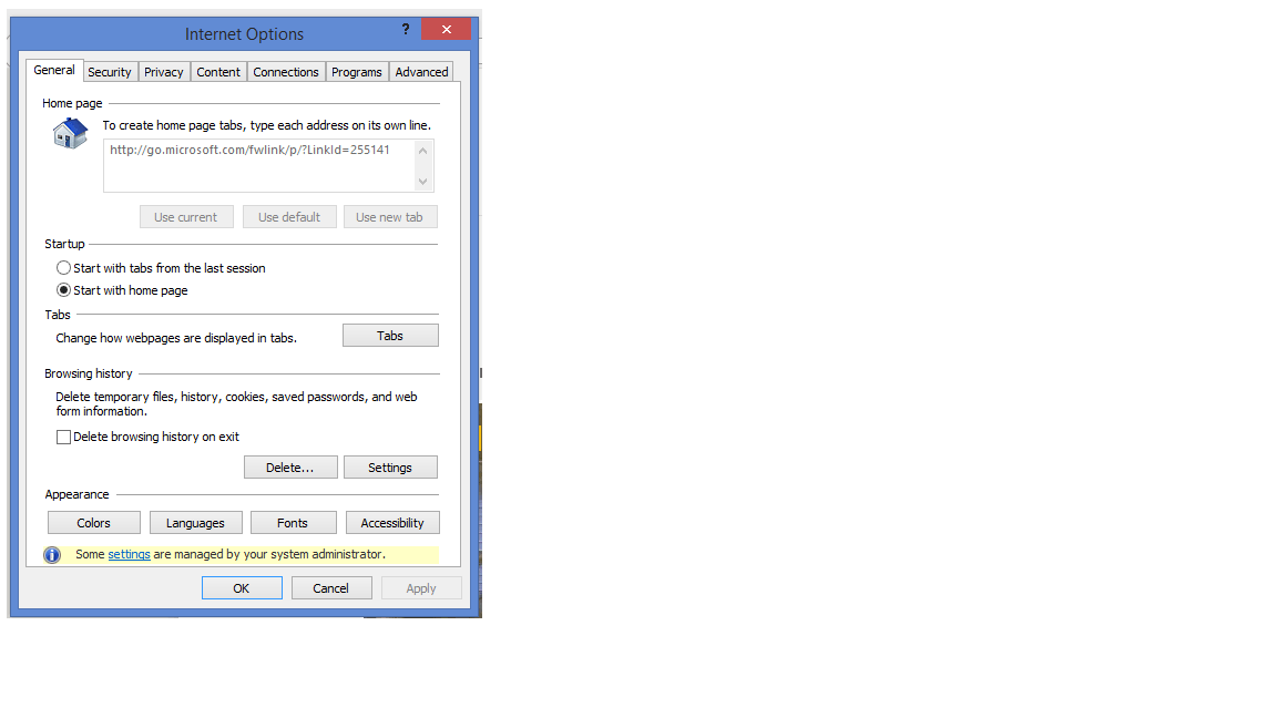Solved - Internet Options "some settings managed by administrator ...