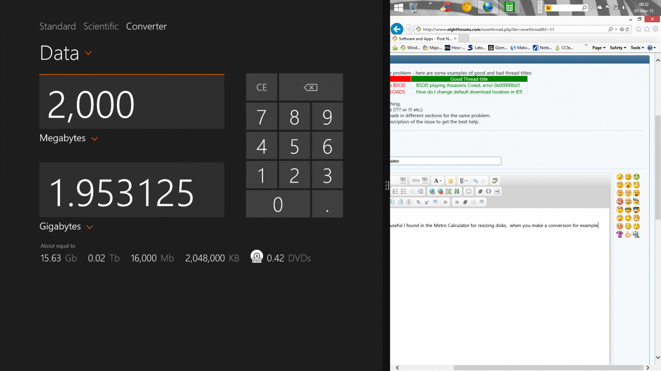 Data size conversion in Metro Calculator | Windows 8 Help Forums