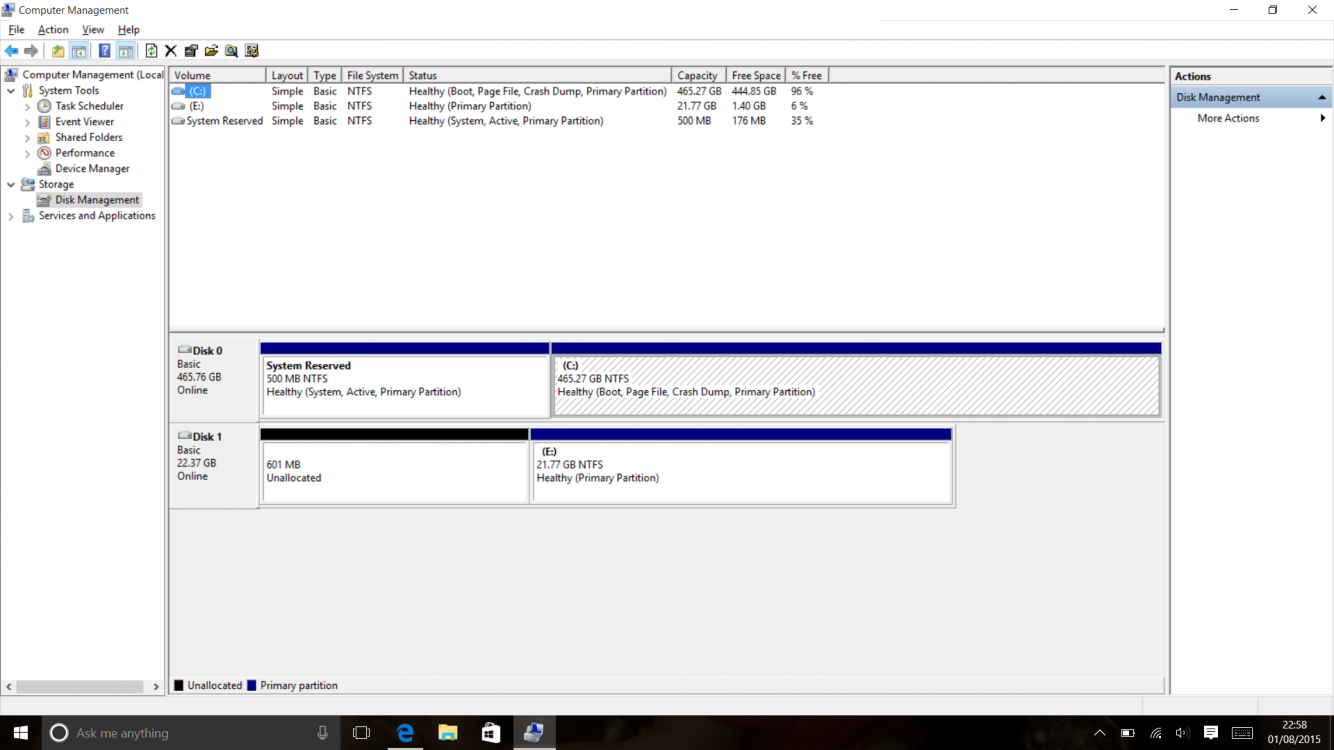 How can i merge two disks into one big drive please help.. | Windows 8 Help Forums