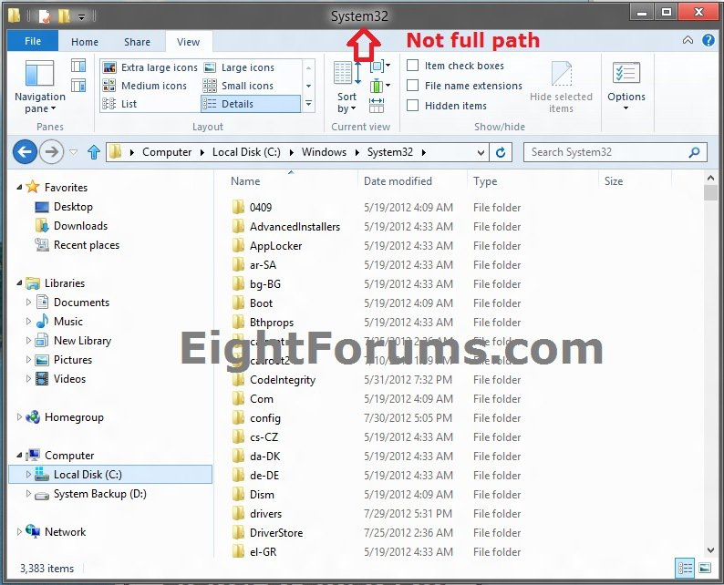 Show Full Path In Title Bar Of File Explorer In Windows 10