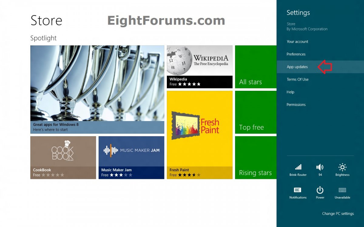 Store - Enable or Disable Automatic Download of Updates in Windows 8 ...