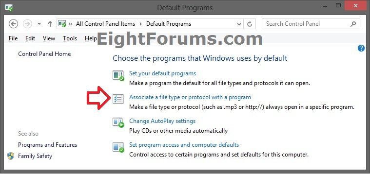 Default Programs Associate A File Type Or Protocol In Windows 8 Windows 8 Help Forums
