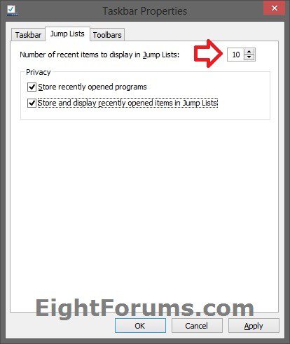 Recent Items and Frequent Places - Turn On or Off in Windows 8 ...