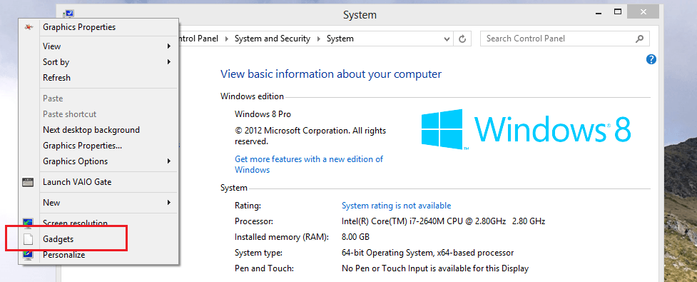 Solved - How to remove "Gadgets" from desktop right-click menu ...