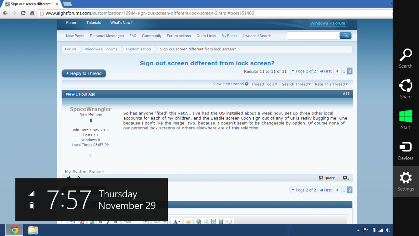 Solved - Sign out screen different from lock screen? | Windows 8 Help ...