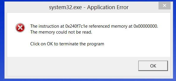 Solved - system32.ex - Application Error | Windows 8 Help Forums