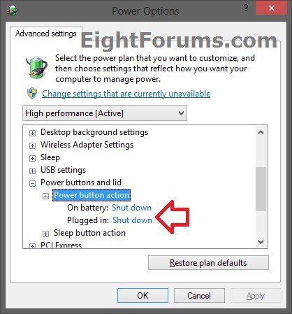 Power Button Action - Change in Windows 8 | Windows 8 Help Forums